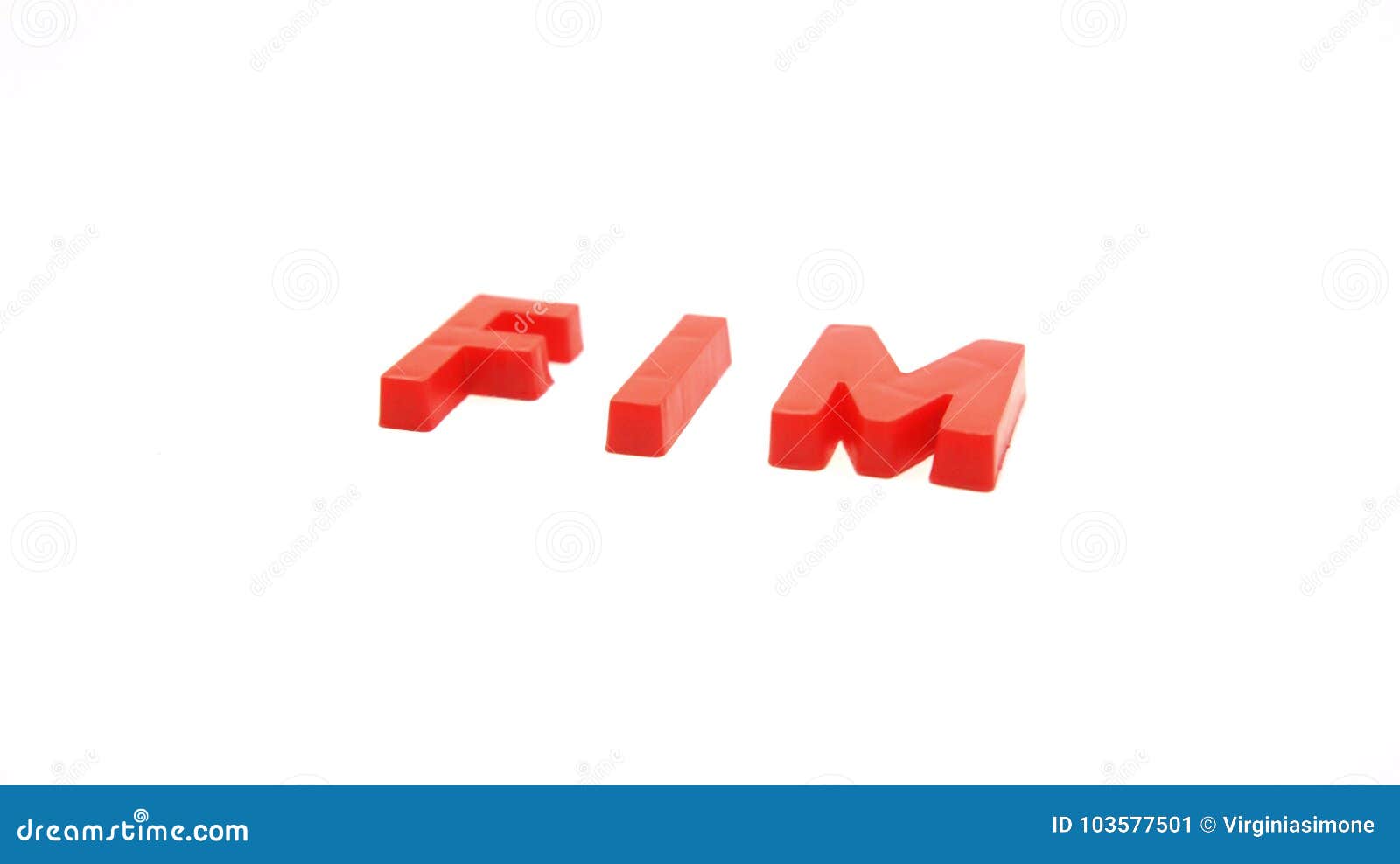 Fim Red 3D stock image. Image of short, sony, letters - 103577501