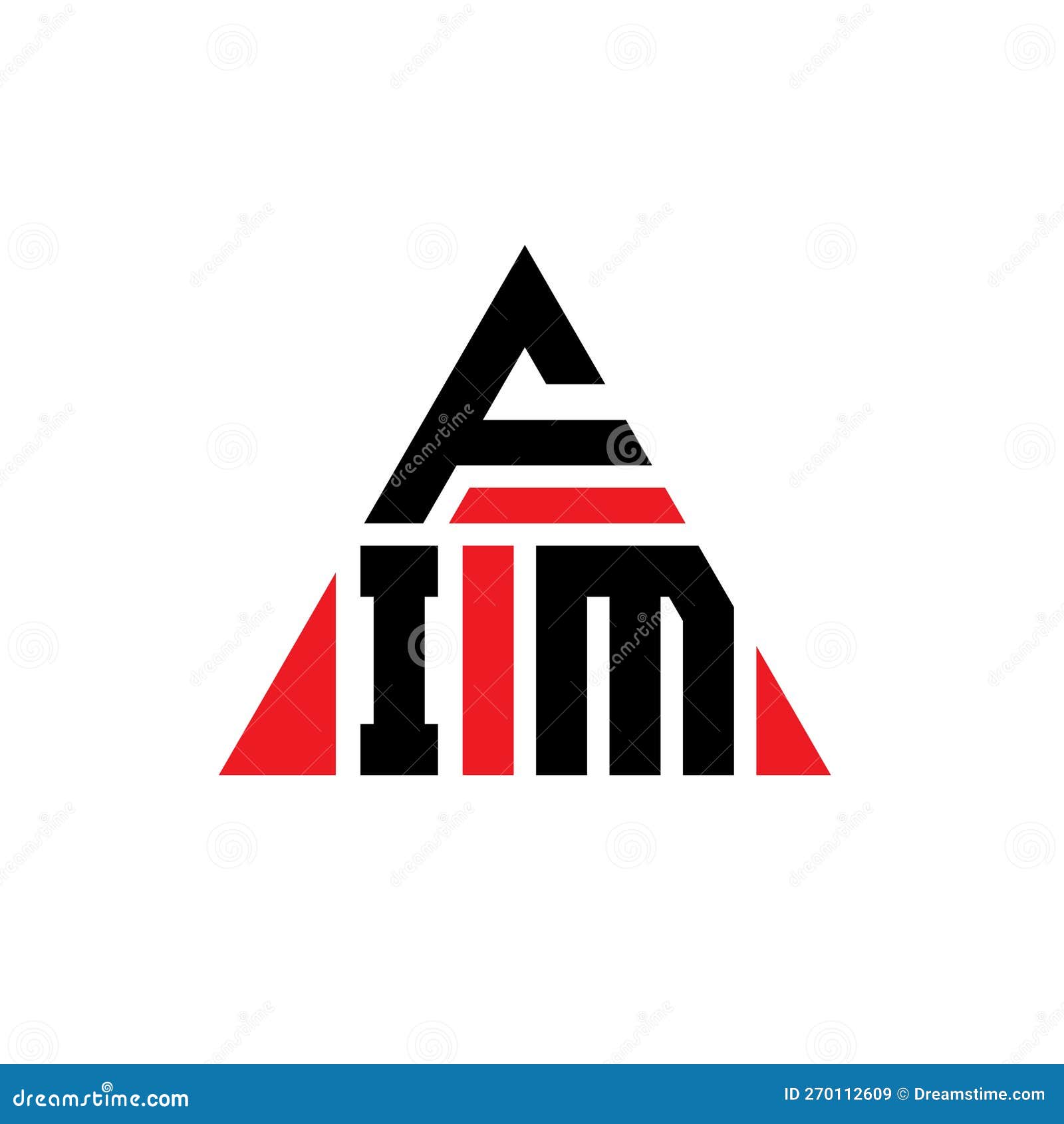 FIM Triangle Letter Logo Design with Triangle Shape. FIM Triangle Logo ...