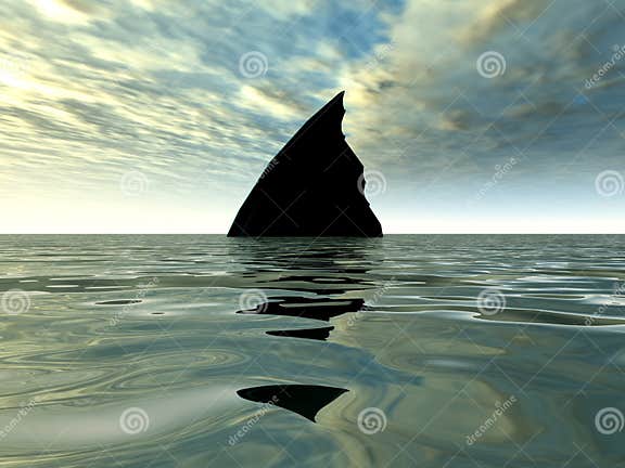 Fin stock photo. Image of reflect, wave, outdoors, dangerous - 642472