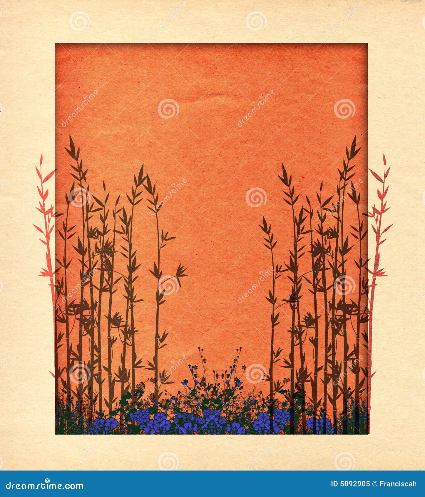 Fin ram stock illustrationer. Illustration av blommor - 5092905