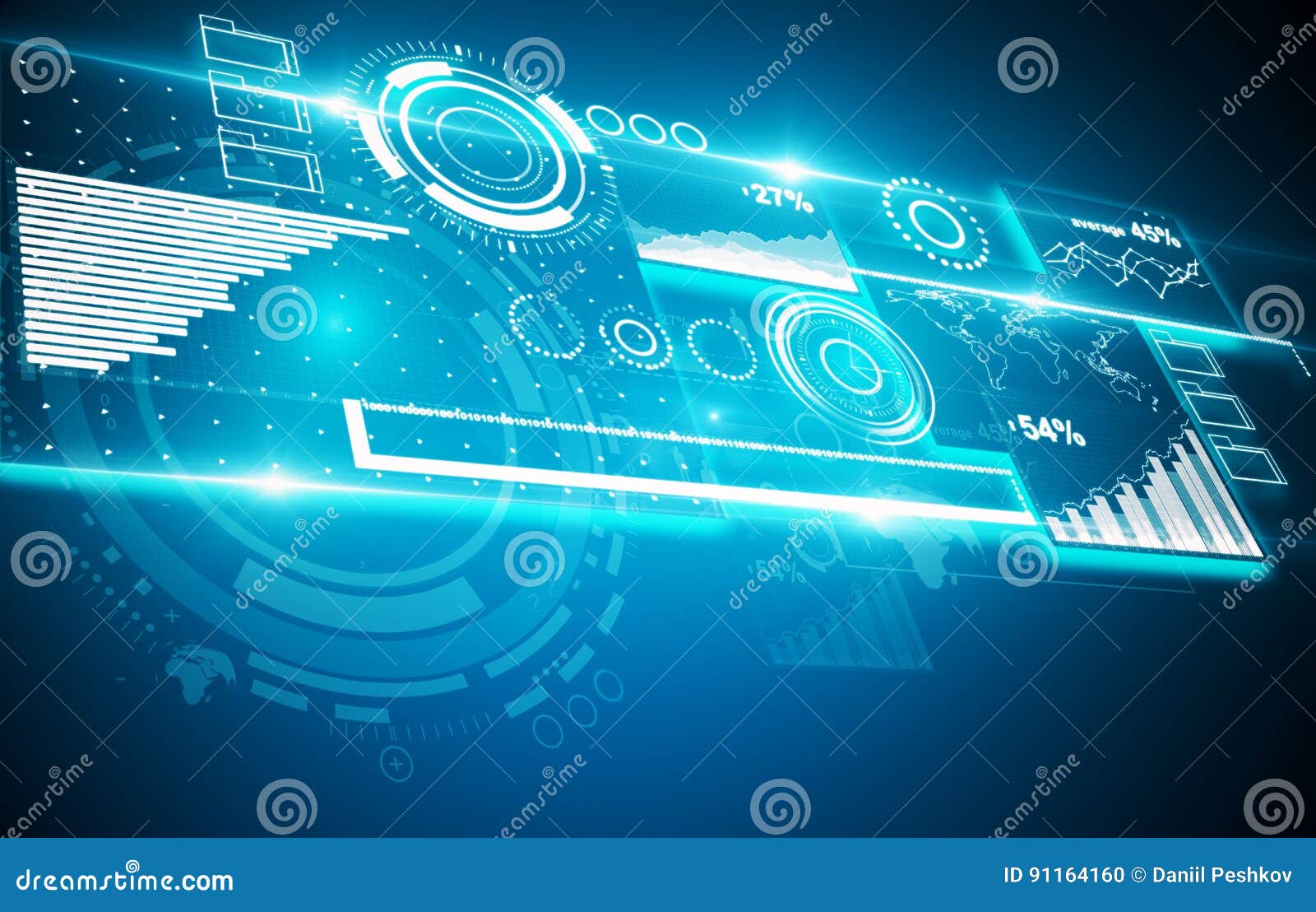 Fin-tech concept stock illustration. Illustration of information - 91164160