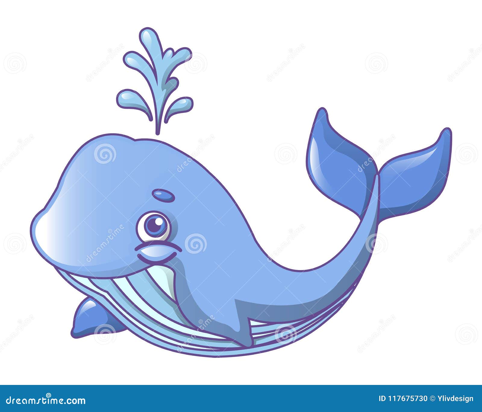 Fin Whale Icon, Cartoon Style Stock Vector - Illustration of cute ...