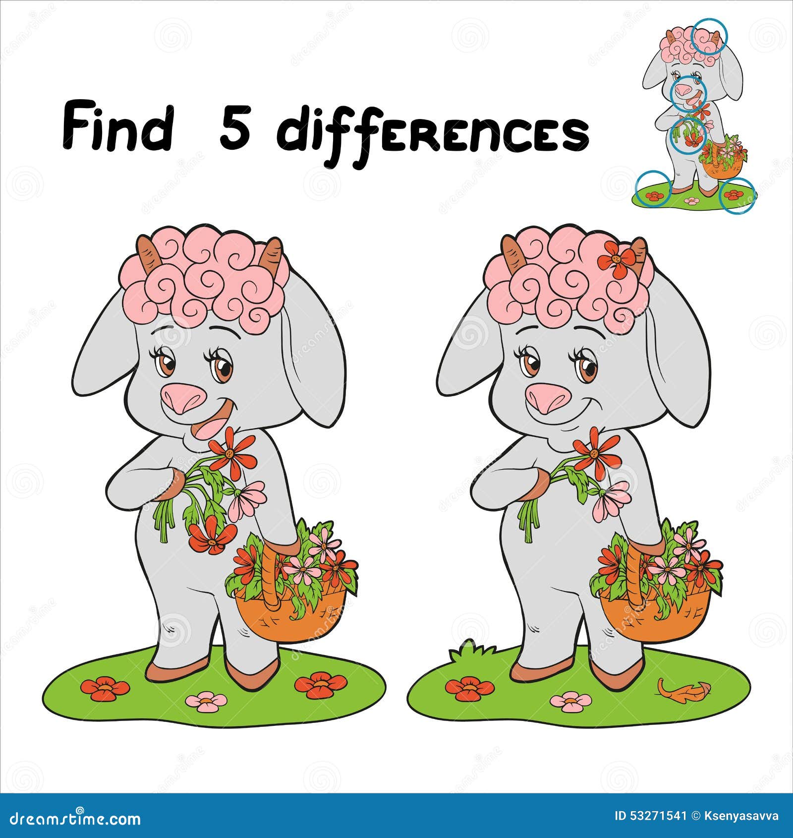 Fina differences (sheep) stock vector. Illustration of comic - 53271541