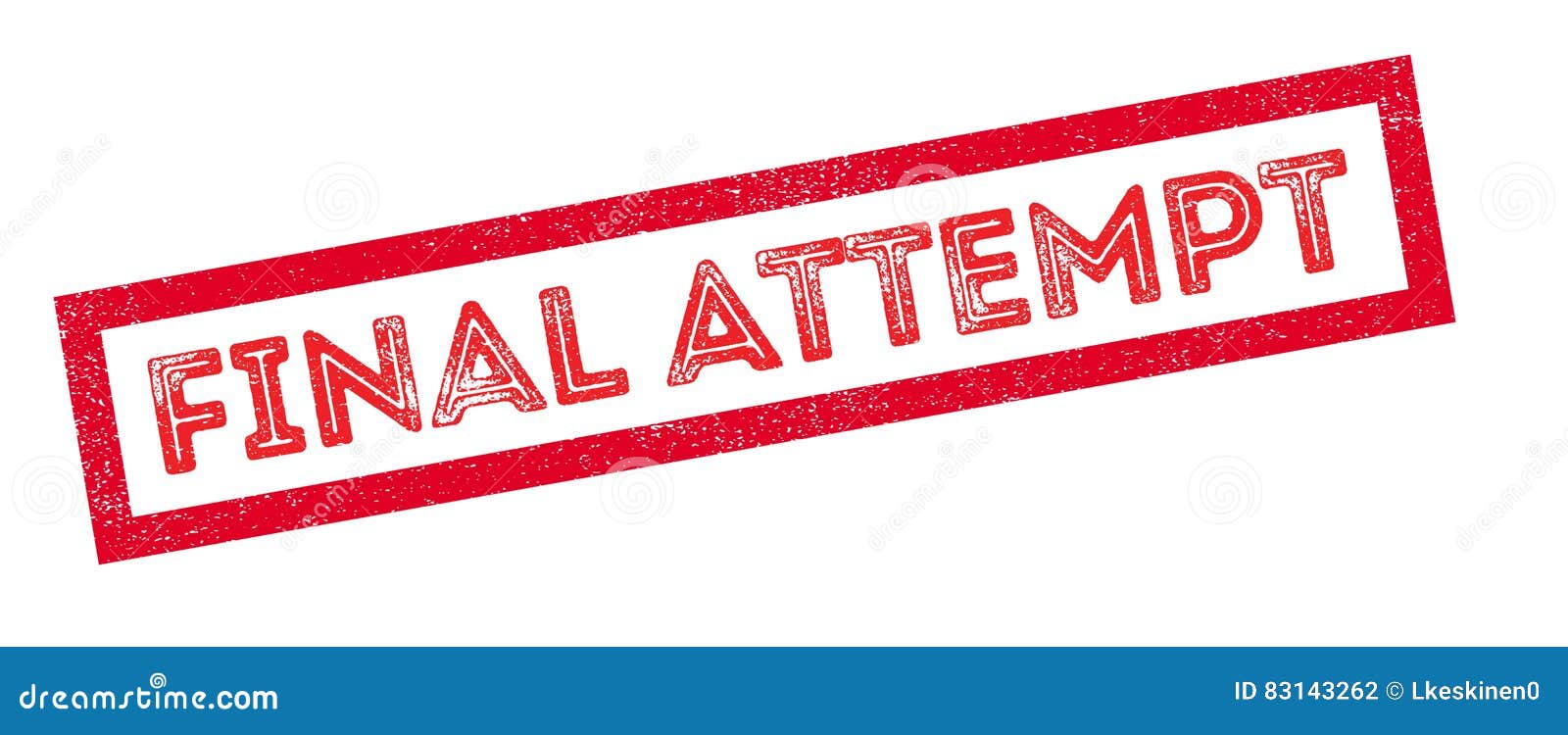 Final Attempt rubber stamp stock illustration. Illustration of closing ...