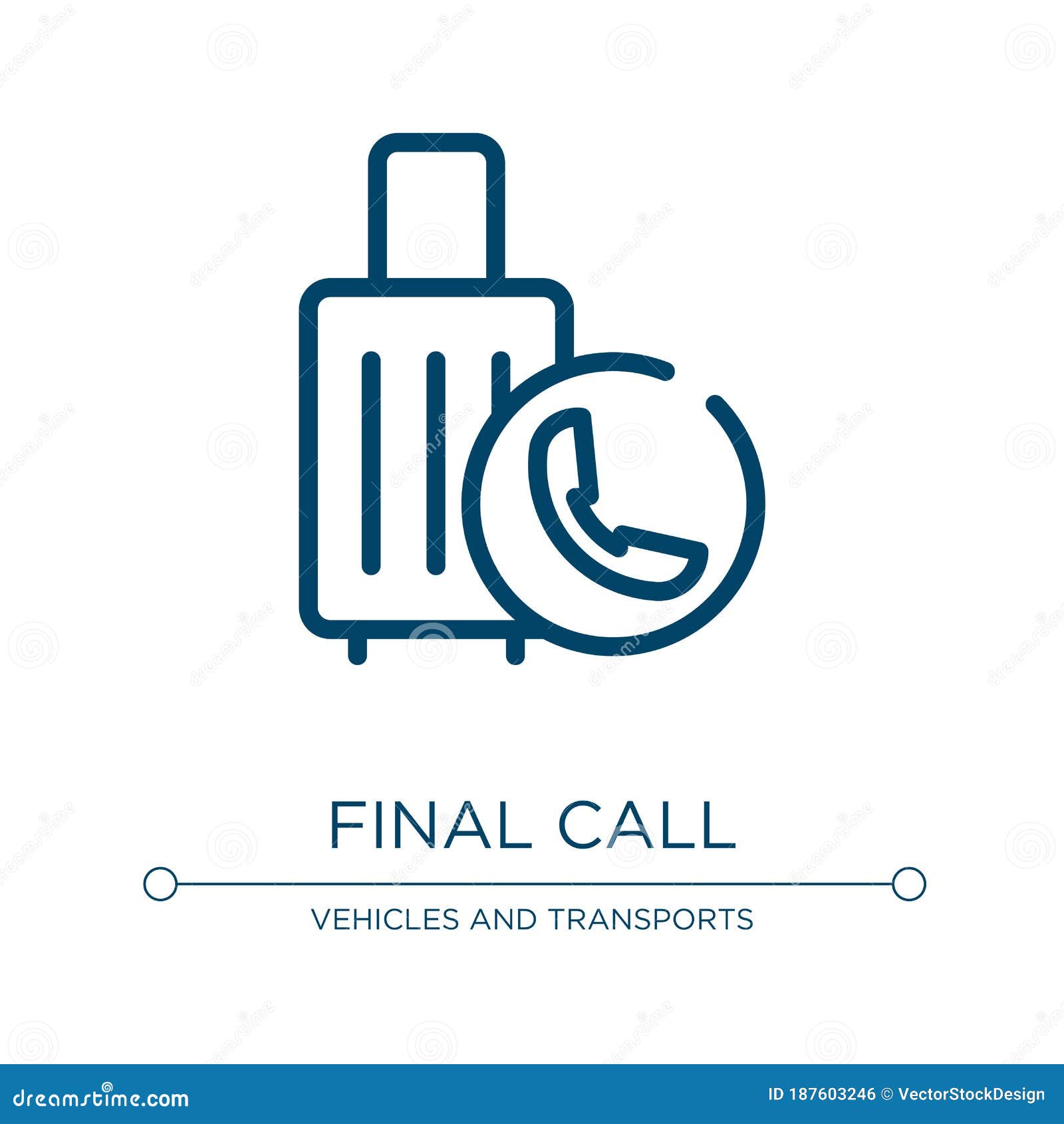 Final Call Icon. Linear Vector Illustration from Airport Collection ...