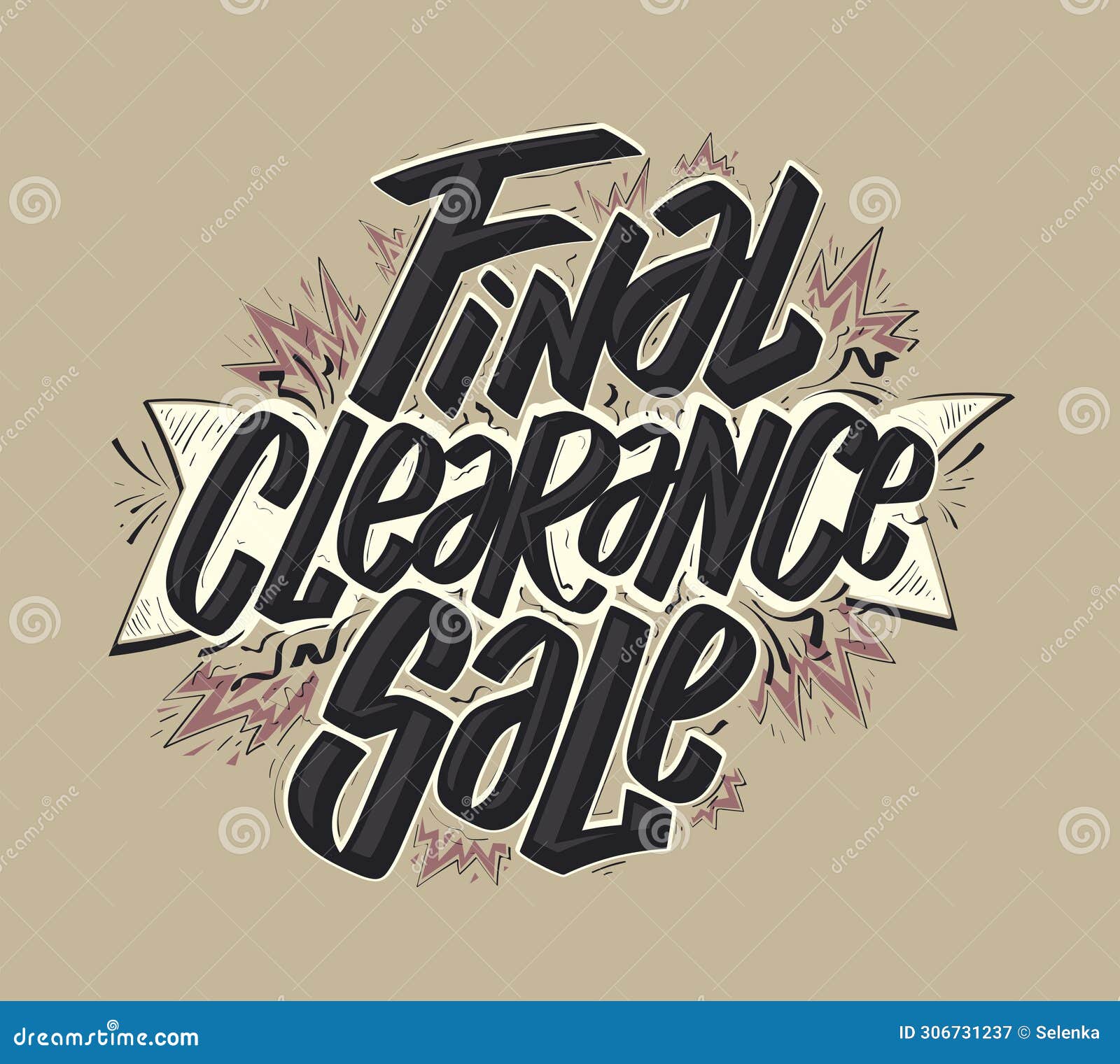 Final Clearance Sale Web Banner Template with Hand Drawn Lettering ...