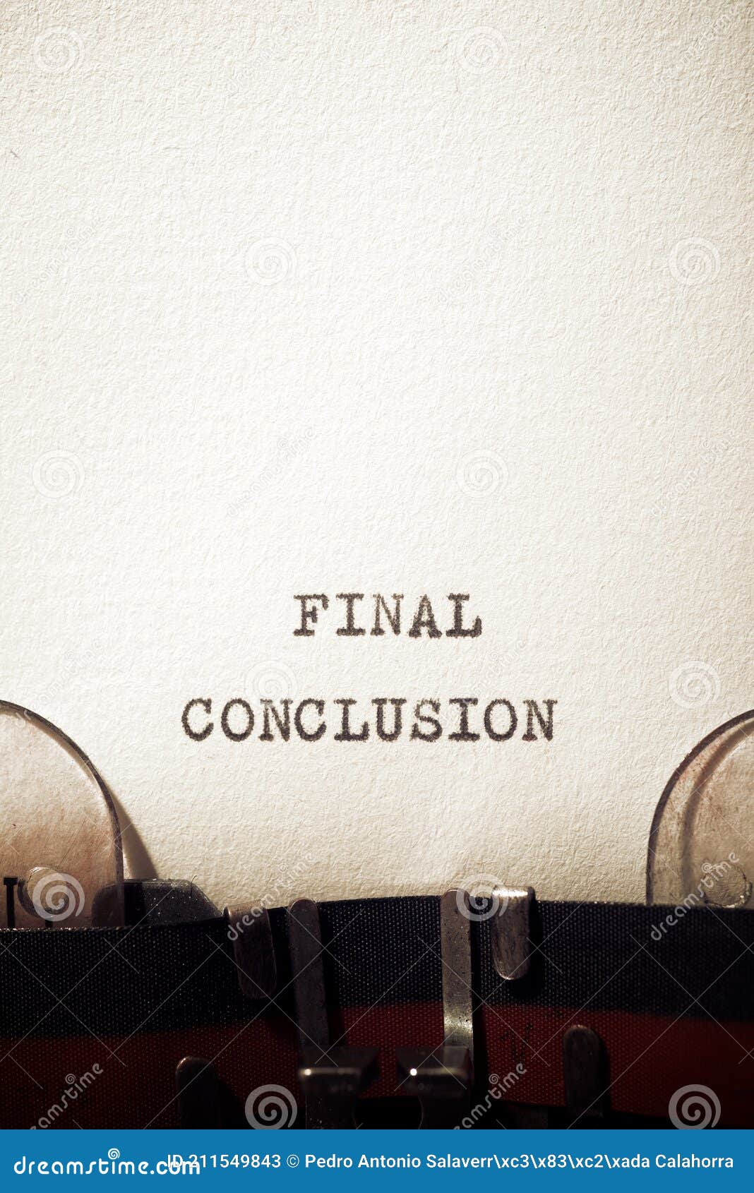 Final conclusion text stock image. Image of opinion - 211549843