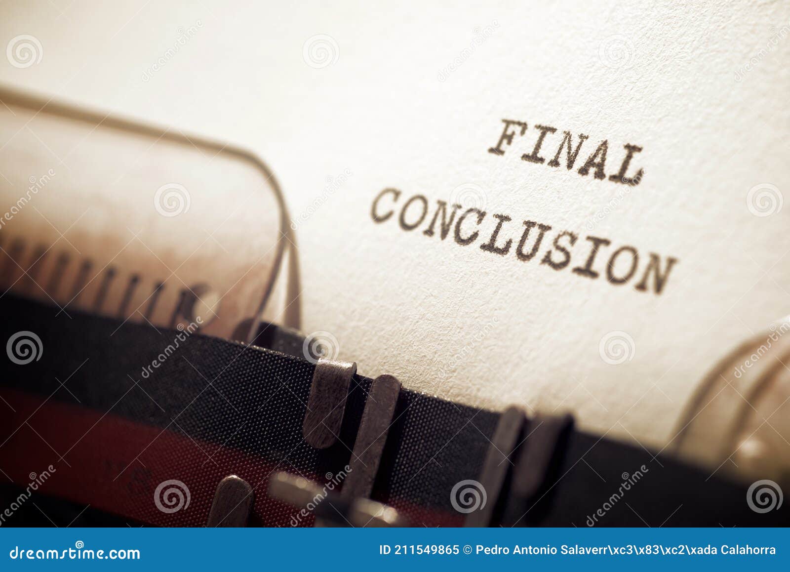 Final conclusion text stock image. Image of conclusion - 211549865