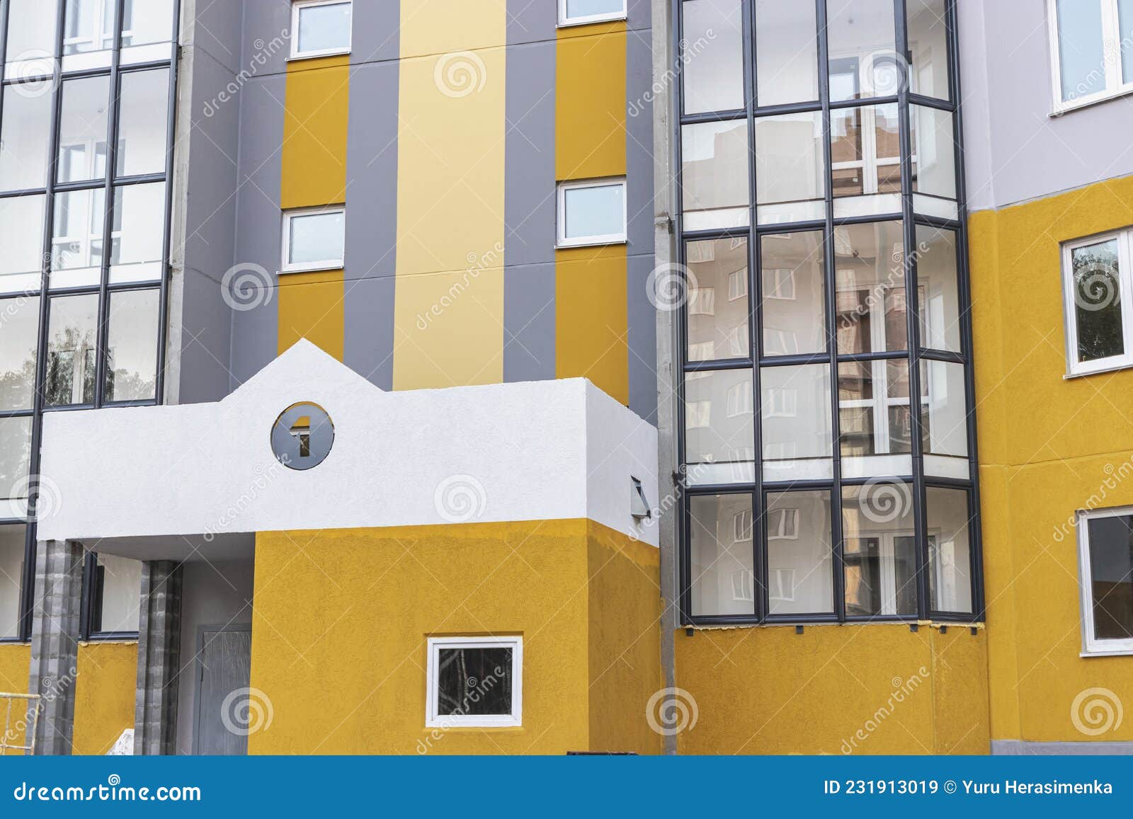 Final Construction Work on the Facade of a New Multi-storey Residential ...
