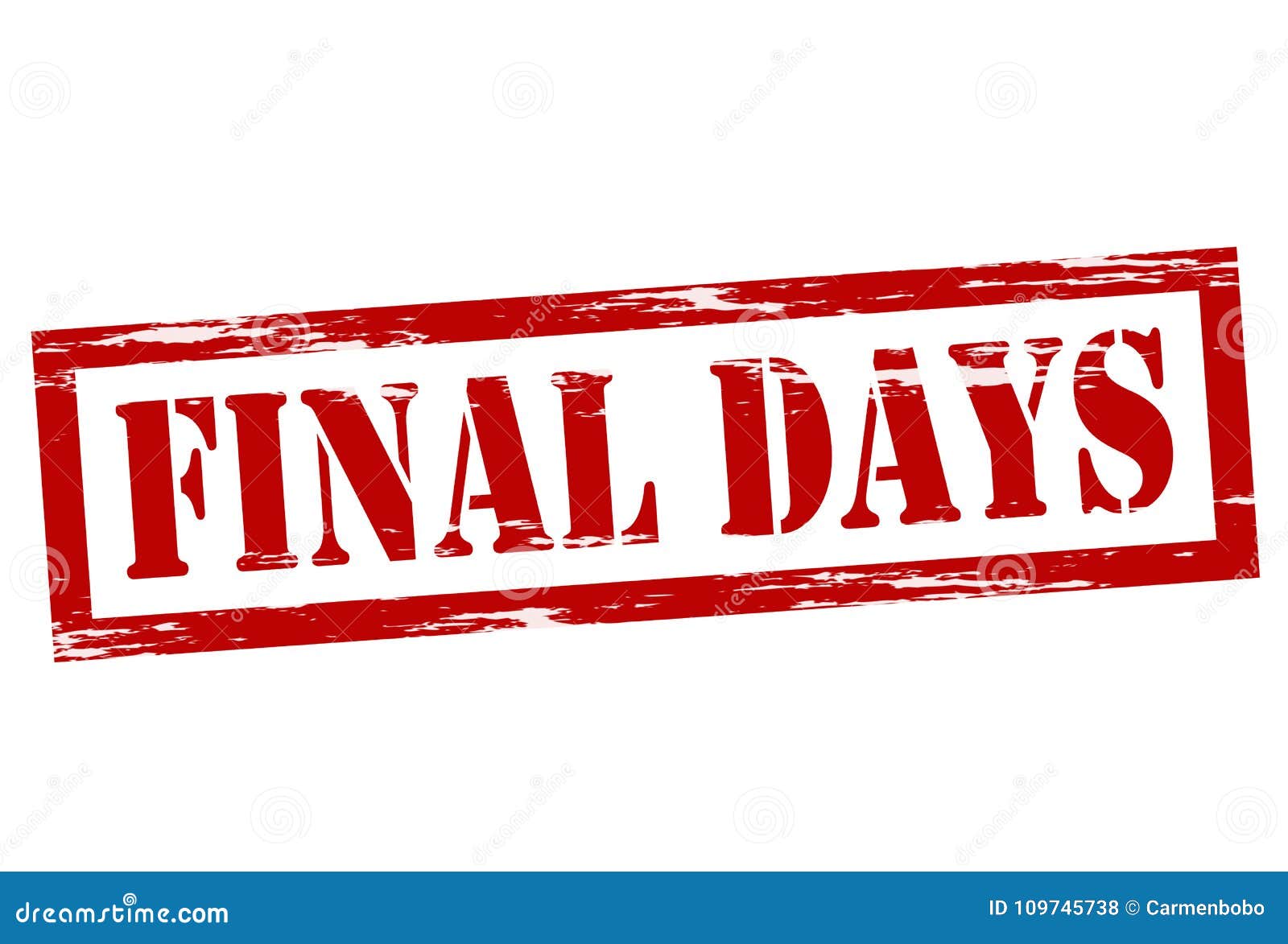 Final days stock illustration. Illustration of concept - 109745738