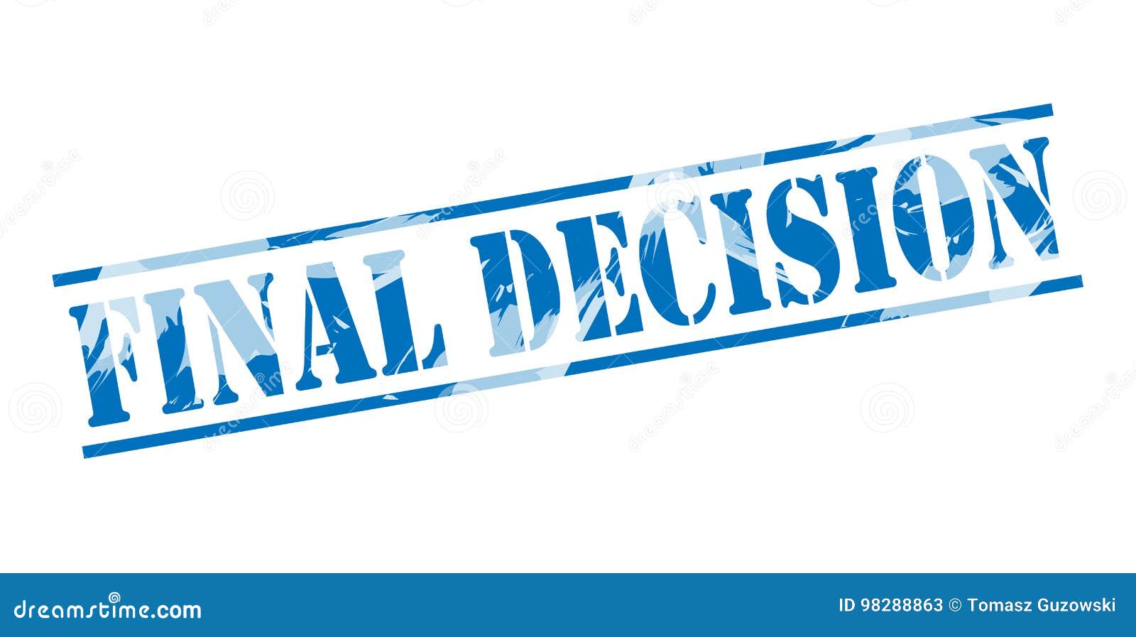 Final decision blue stamp stock illustration. Illustration of watermark ...
