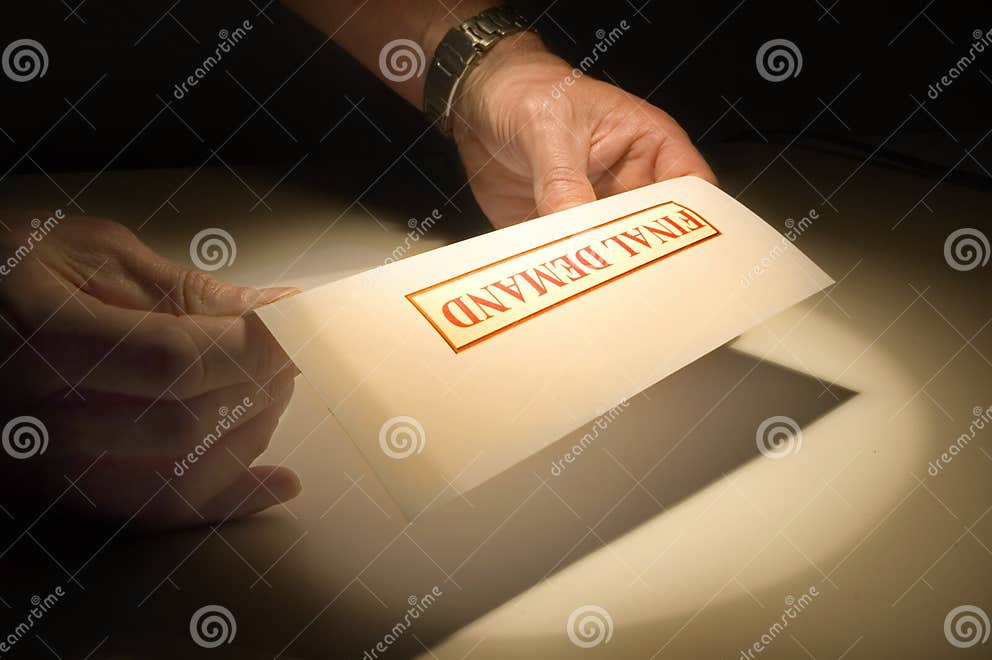 Final demand stock photo. Image of cash, read, debt, owed - 1393430