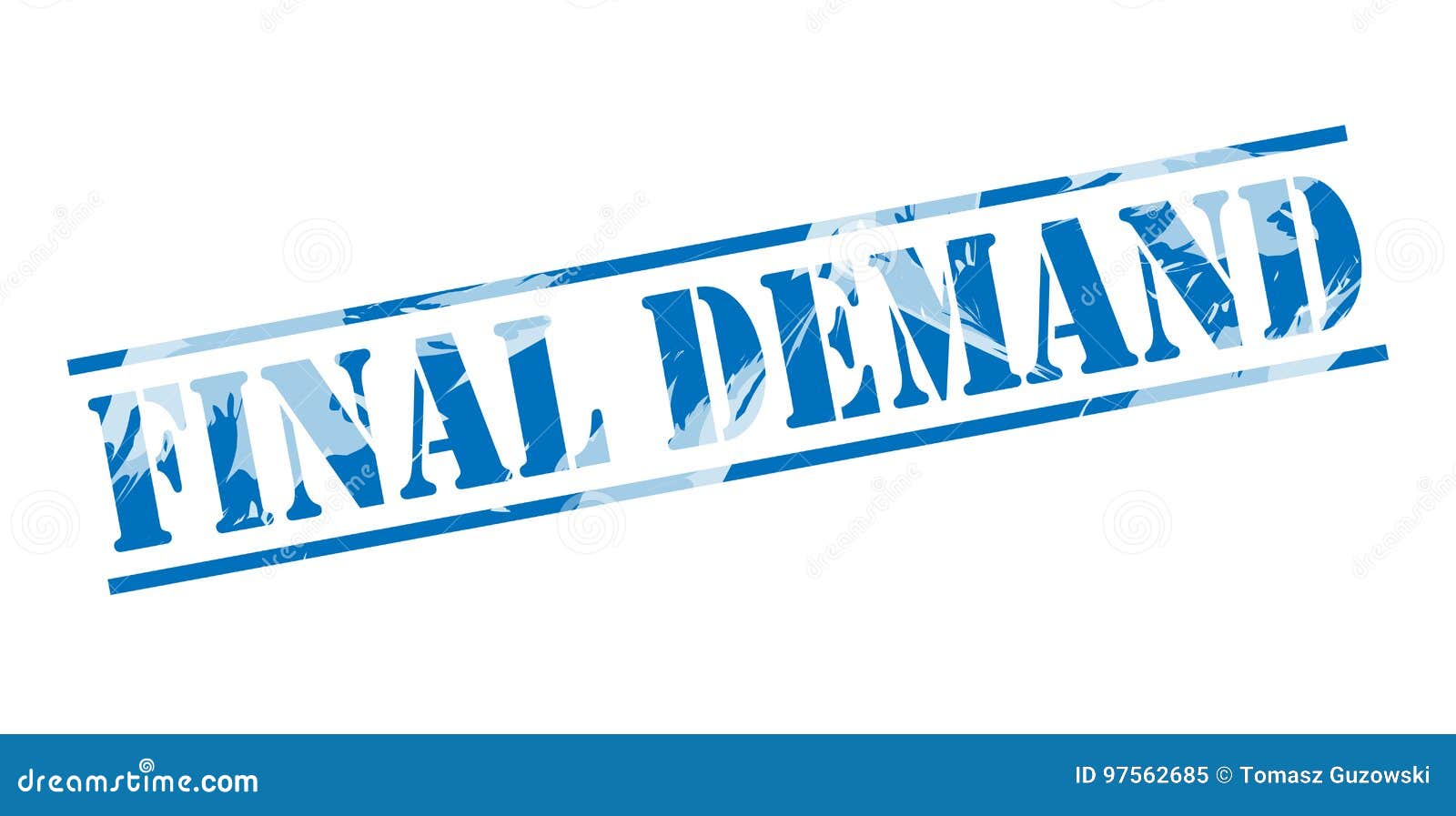 Final demand blue stamp stock illustration. Illustration of final ...