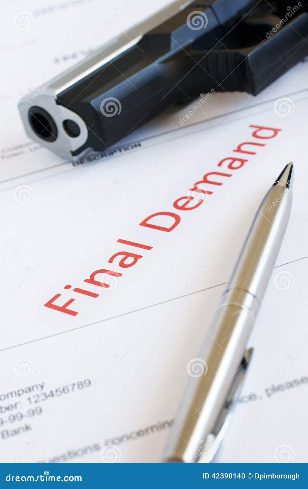 Final Demand Notice stock photo. Image of budget, outstanding - 42390140