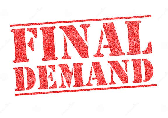 FINAL DEMAND Stamp stock illustration. Illustration of bankrupt - 88411407