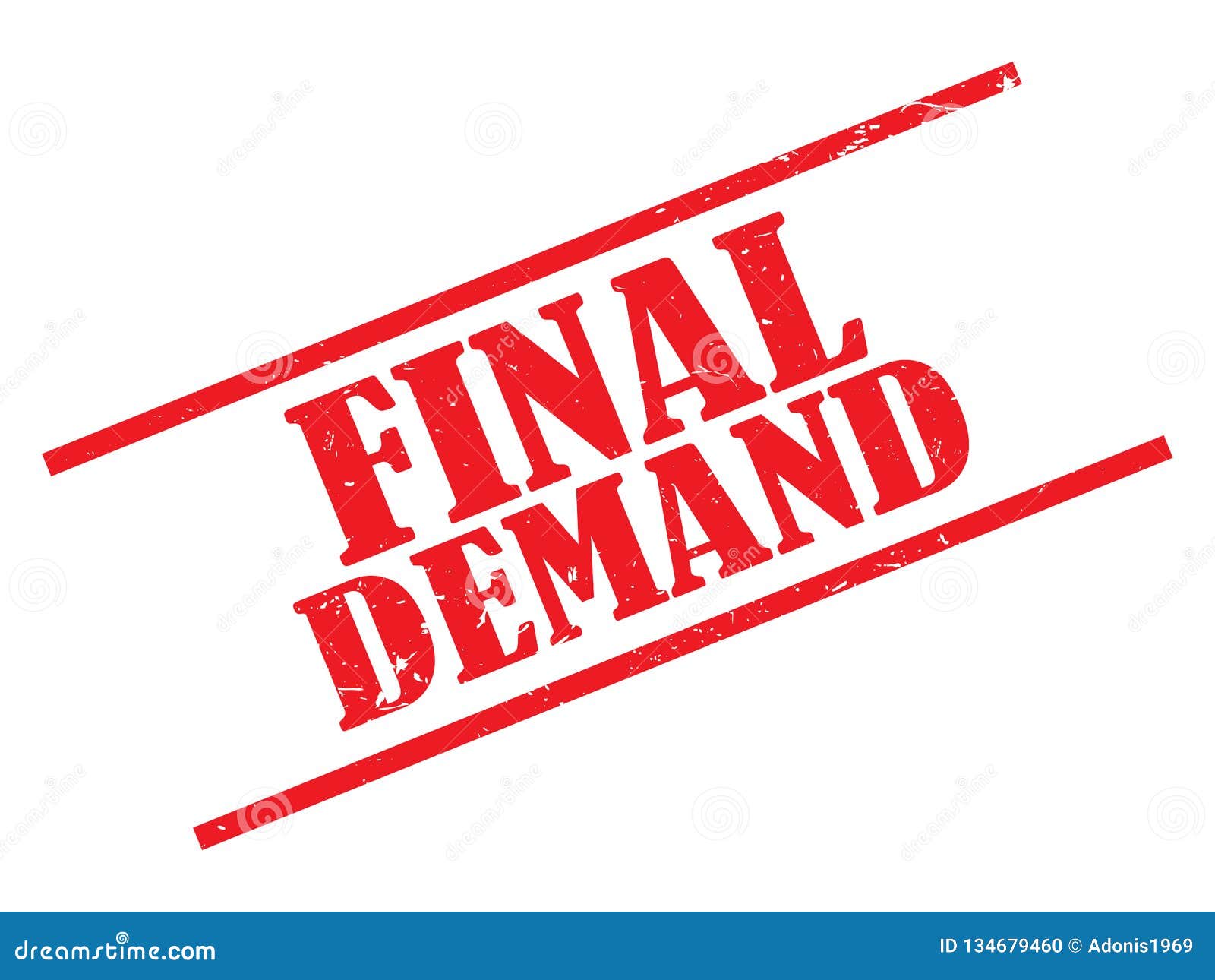 Final demand stamp stock illustration. Illustration of loan - 134679460
