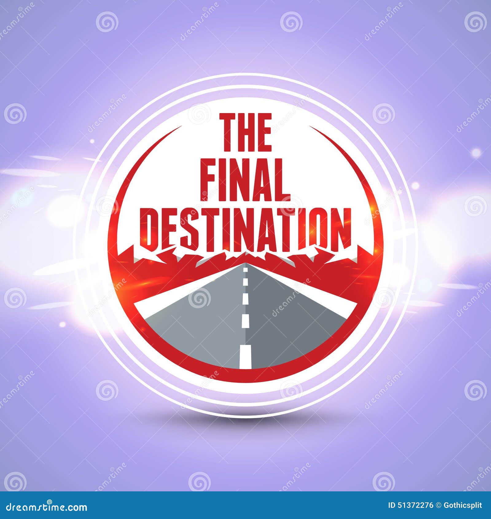The final destination stock vector. Illustration of round - 51372276