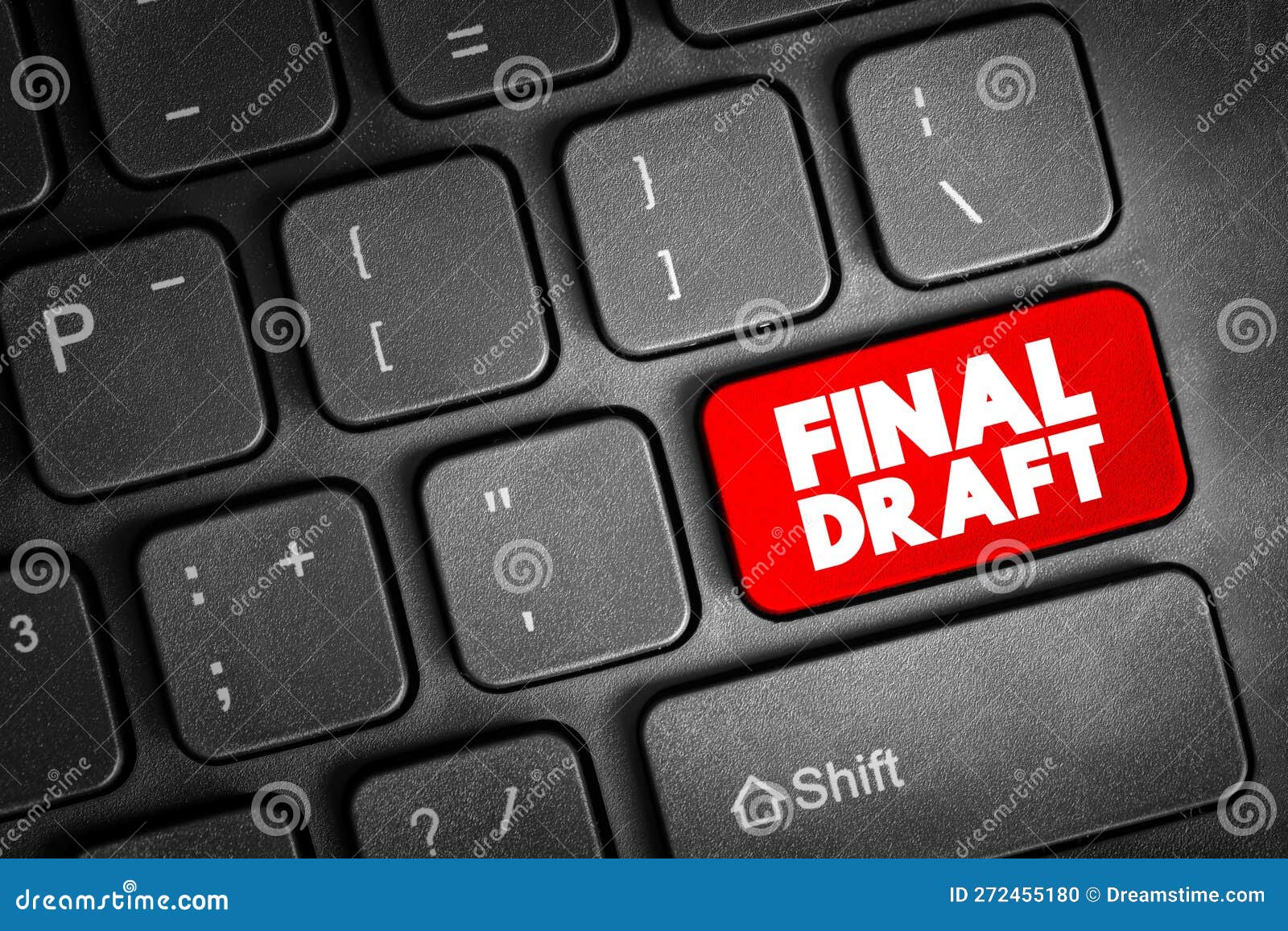 Final Draft Text Button on Keyboard, Concept Background Stock Photo ...