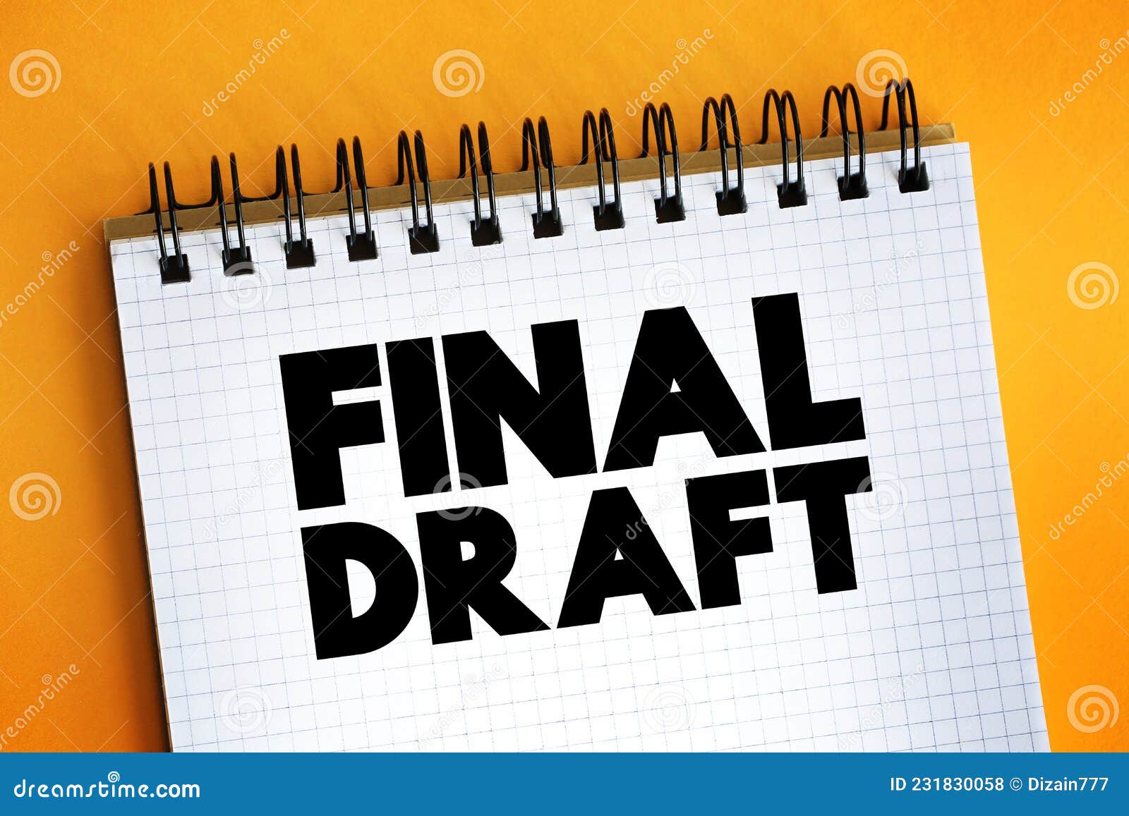 Final Draft Text on Notepad, Concept Background Stock Photo - Image of ...