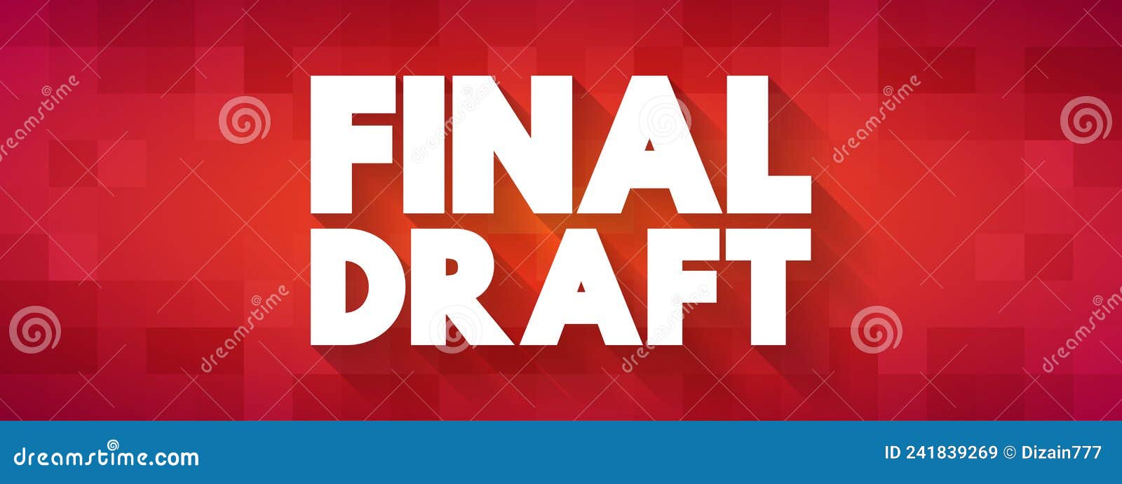 Final Draft Text Quote, Concept Background Stock Illustration ...