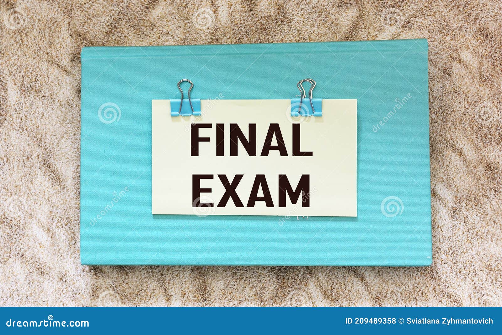 Final Exam Concept on Green Notepad Stock Photo - Image of quiz ...
