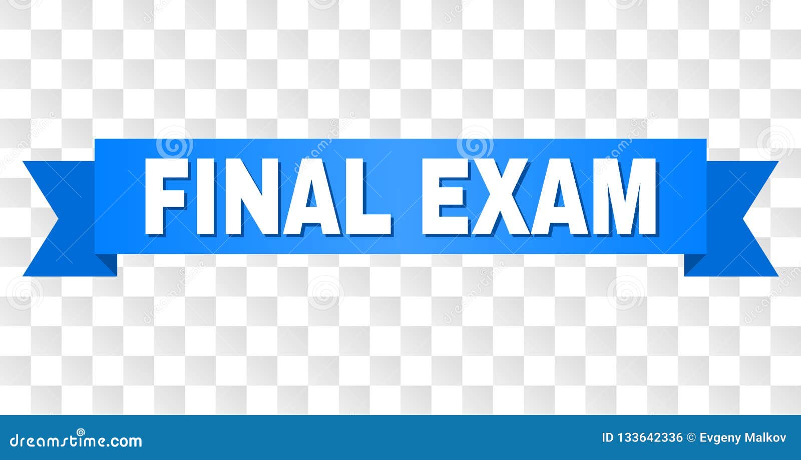 Blue Stripe with FINAL EXAM Title Stock Vector - Illustration of ribbon ...