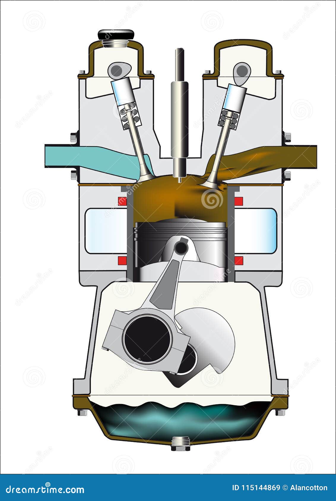 Diesel Exhaust Stroke stock vector. Illustration of plug - 115144869