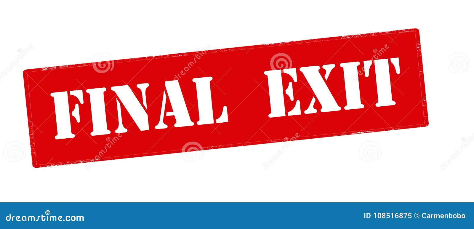 Final exit stock illustration. Illustration of exit - 108516875
