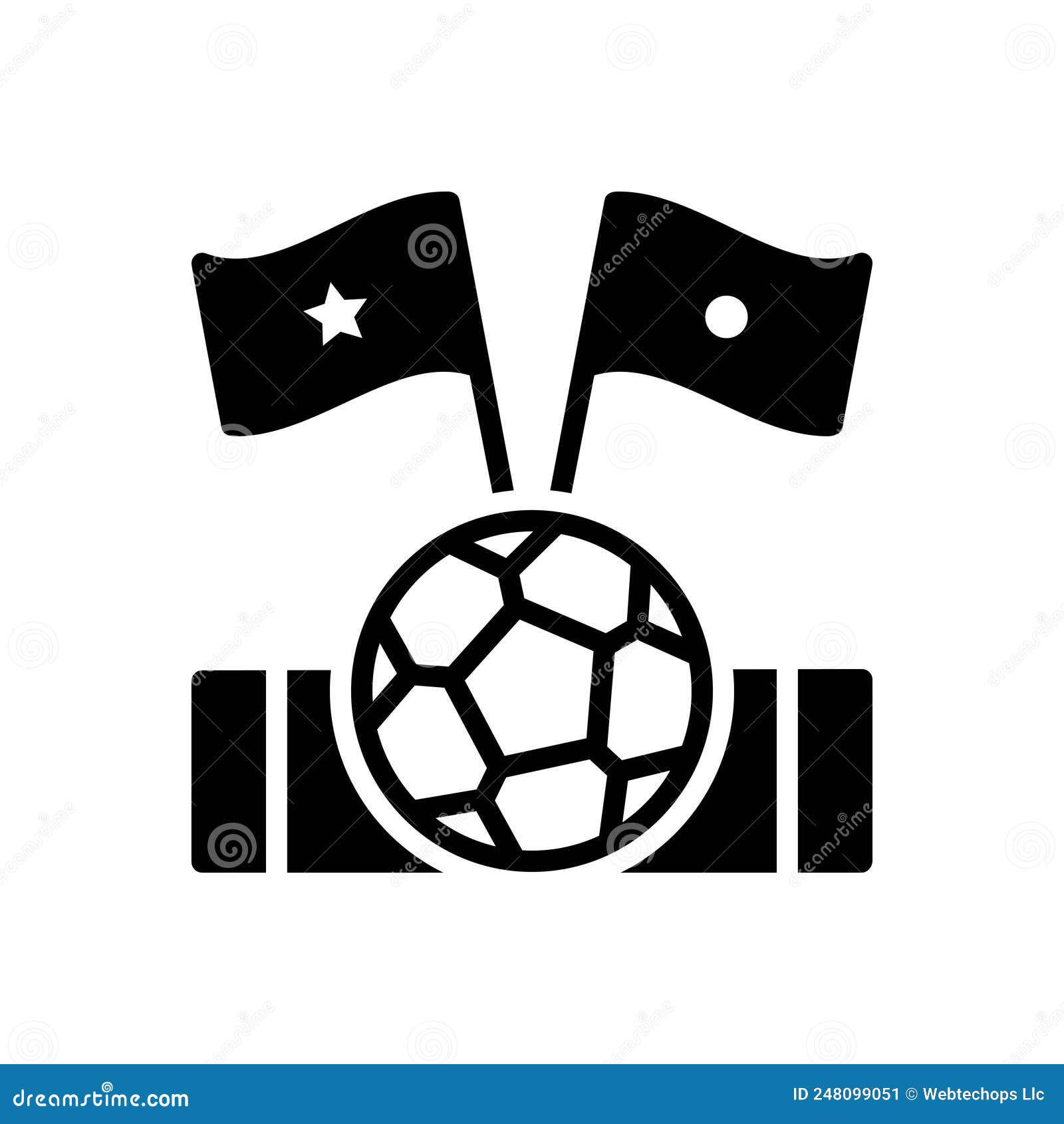 Black Solid Icon for Final, Champion and Flagpole Stock Vector ...