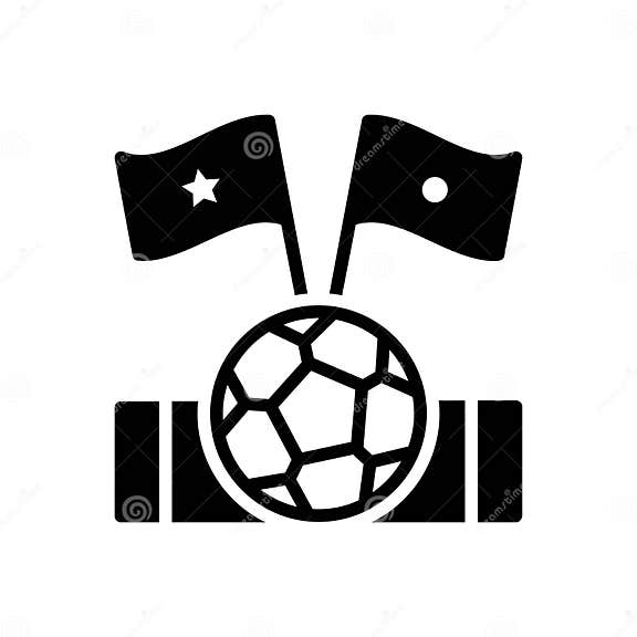 Black Solid Icon for Final, Champion and Flagpole Stock Vector ...