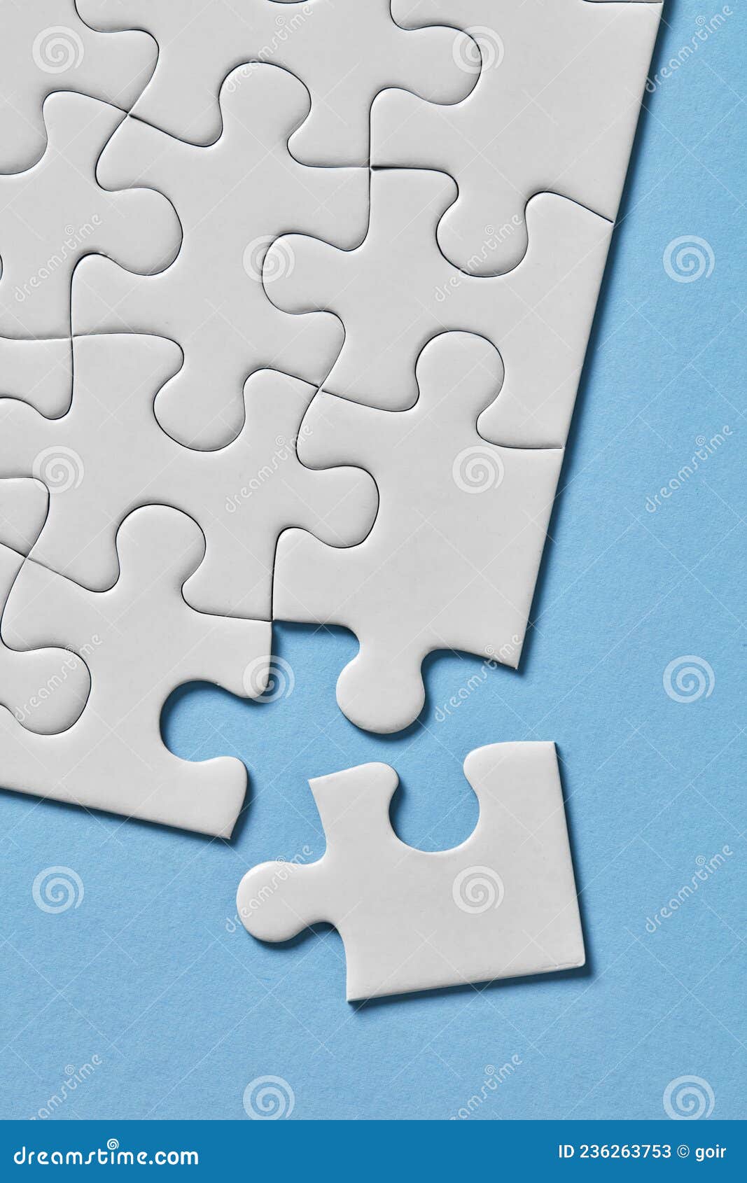 Final Of Jigsaw Puzzle Game. Several Puzzle Pieces Are Not Completed ...