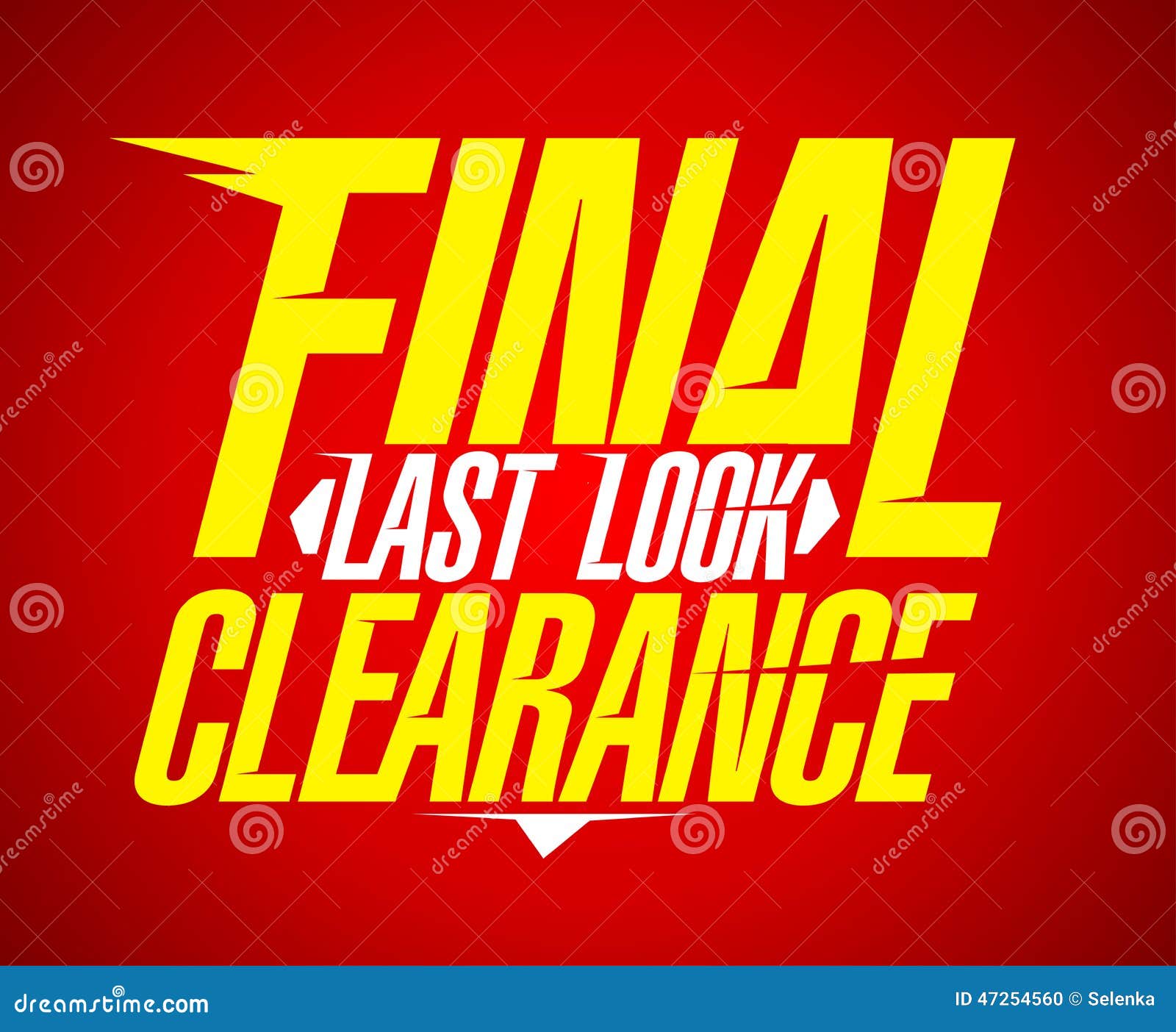 Final Last Look Clearance Design. Stock Vector - Illustration of look ...