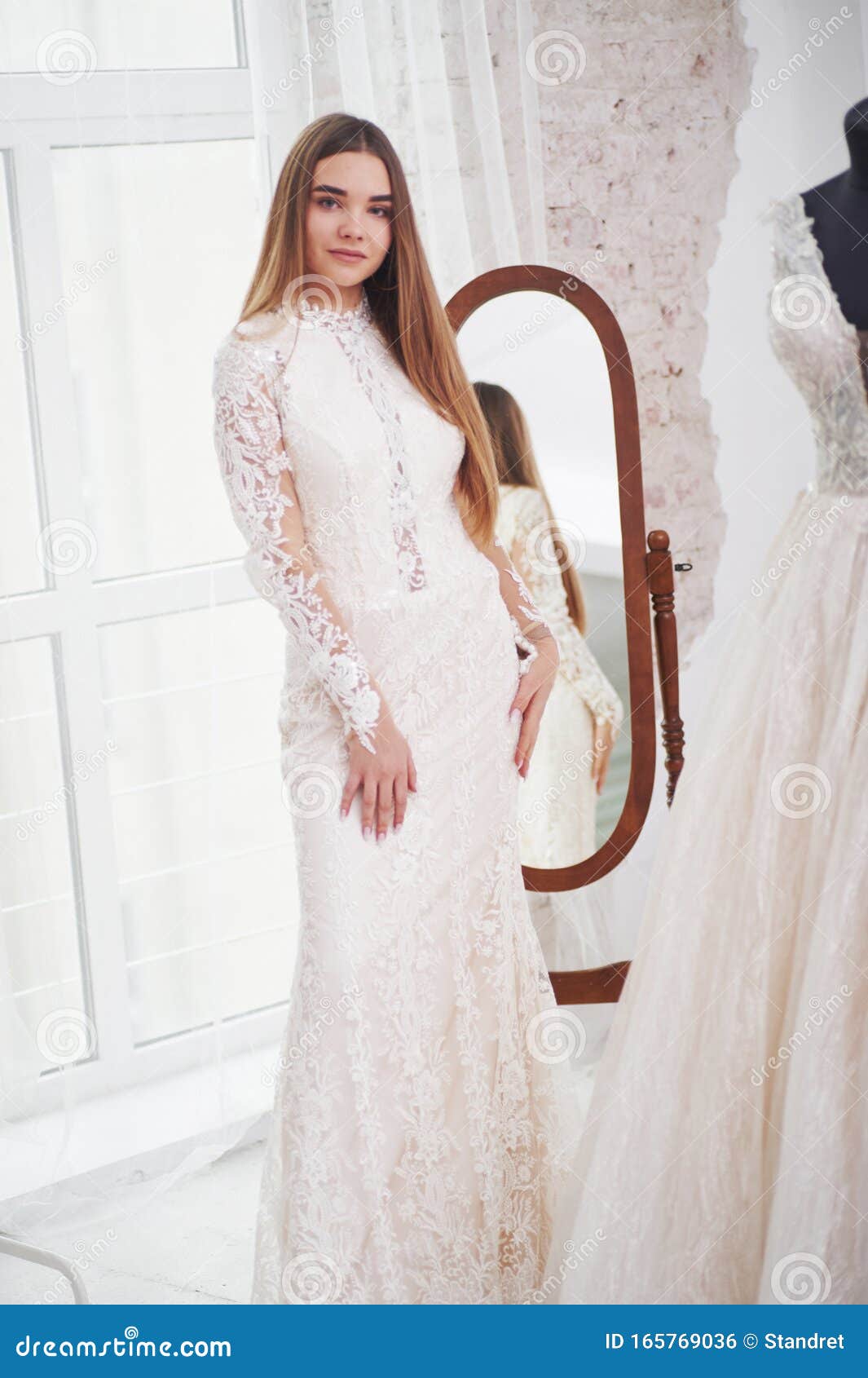 Final Look. the Process of Fitting the Dress in the Studio of Hand ...