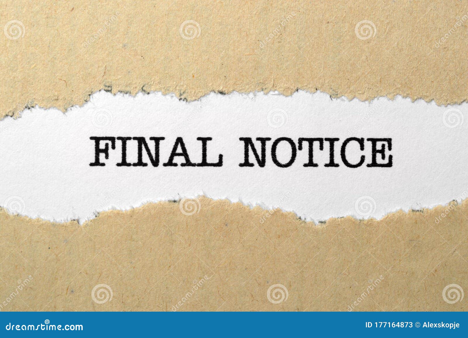 Final notice stock image. Image of late, bill, charge - 177164873
