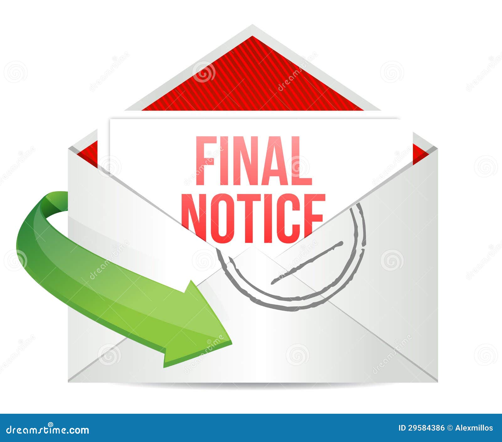 Final Notice Envelope Mail Correspondence Stock Illustration ...
