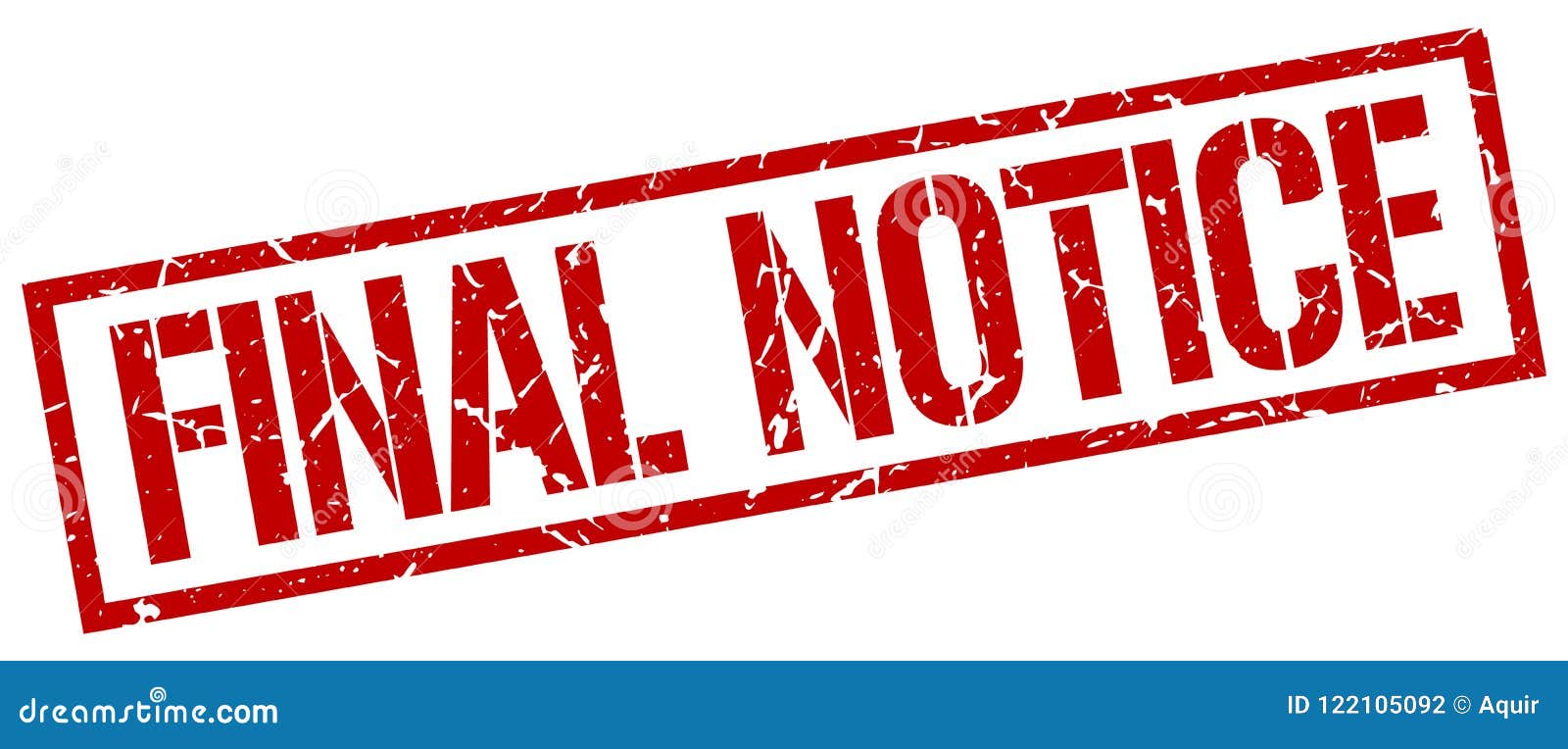 Final notice stamp stock vector. Illustration of final - 122105092