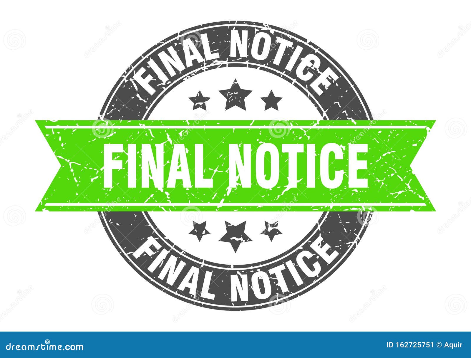 Final notice stamp stock vector. Illustration of banner - 162725751