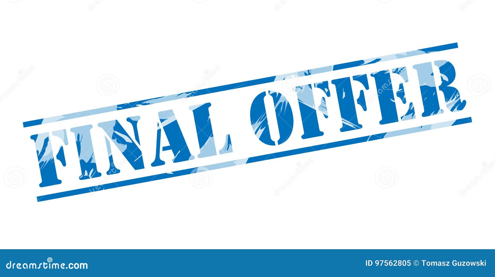 Final offer blue stamp stock illustration. Illustration of texture ...