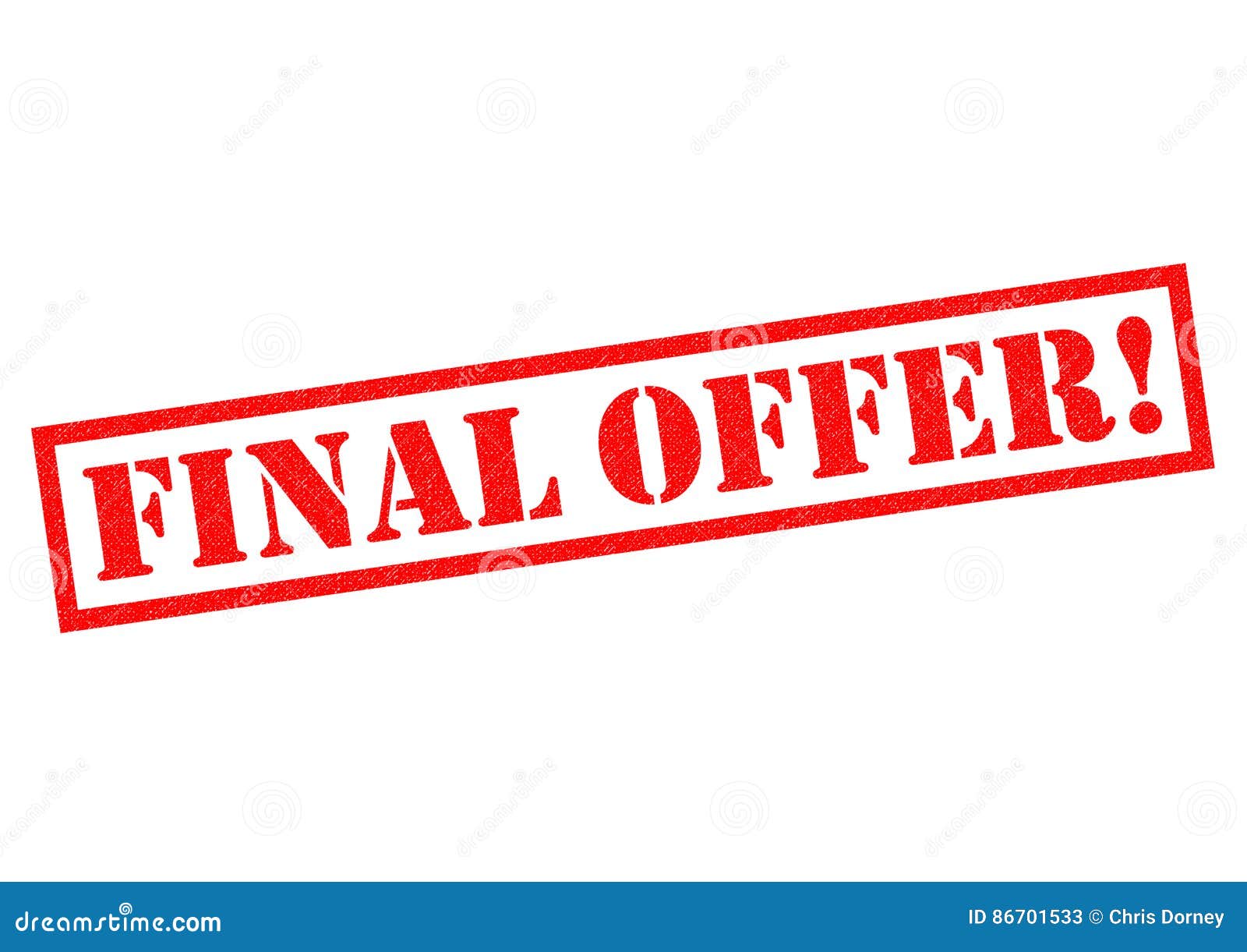 FINAL OFFER! stock illustration. Illustration of cheaper - 86701533