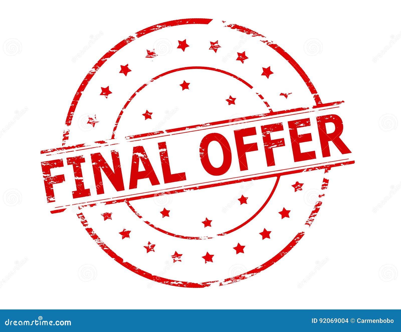 Final offer stock illustration. Illustration of grungy - 92069004
