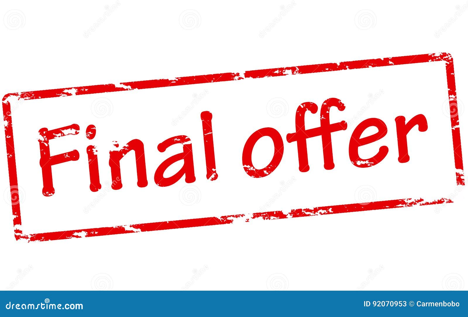 Final offer stock illustration. Illustration of decisive - 92070953