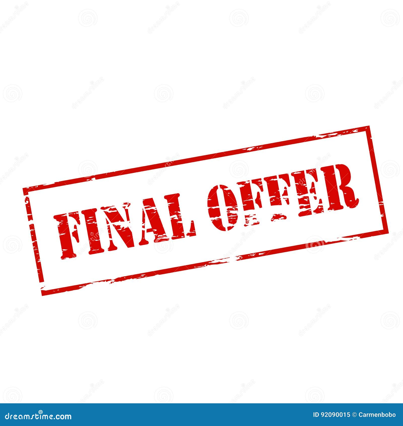 Final offer stock illustration. Illustration of text - 92090015