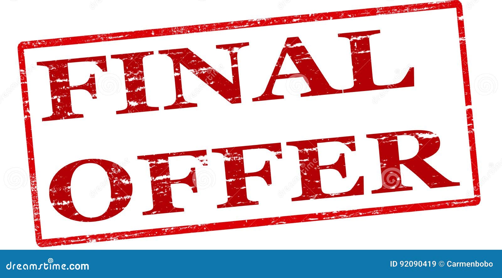 Final offer stock illustration. Illustration of miscellaneous - 92090419