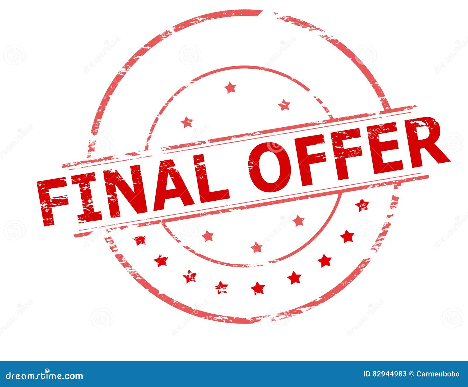 Final offer stock illustration. Illustration of proposal - 82944983