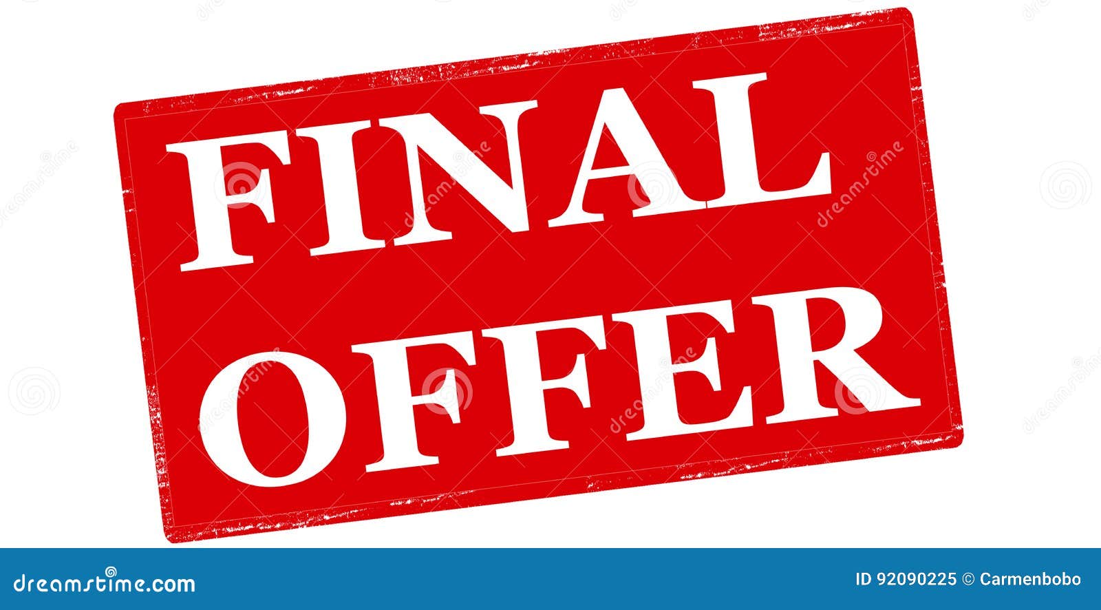 Final offer stock illustration. Illustration of text - 92090225