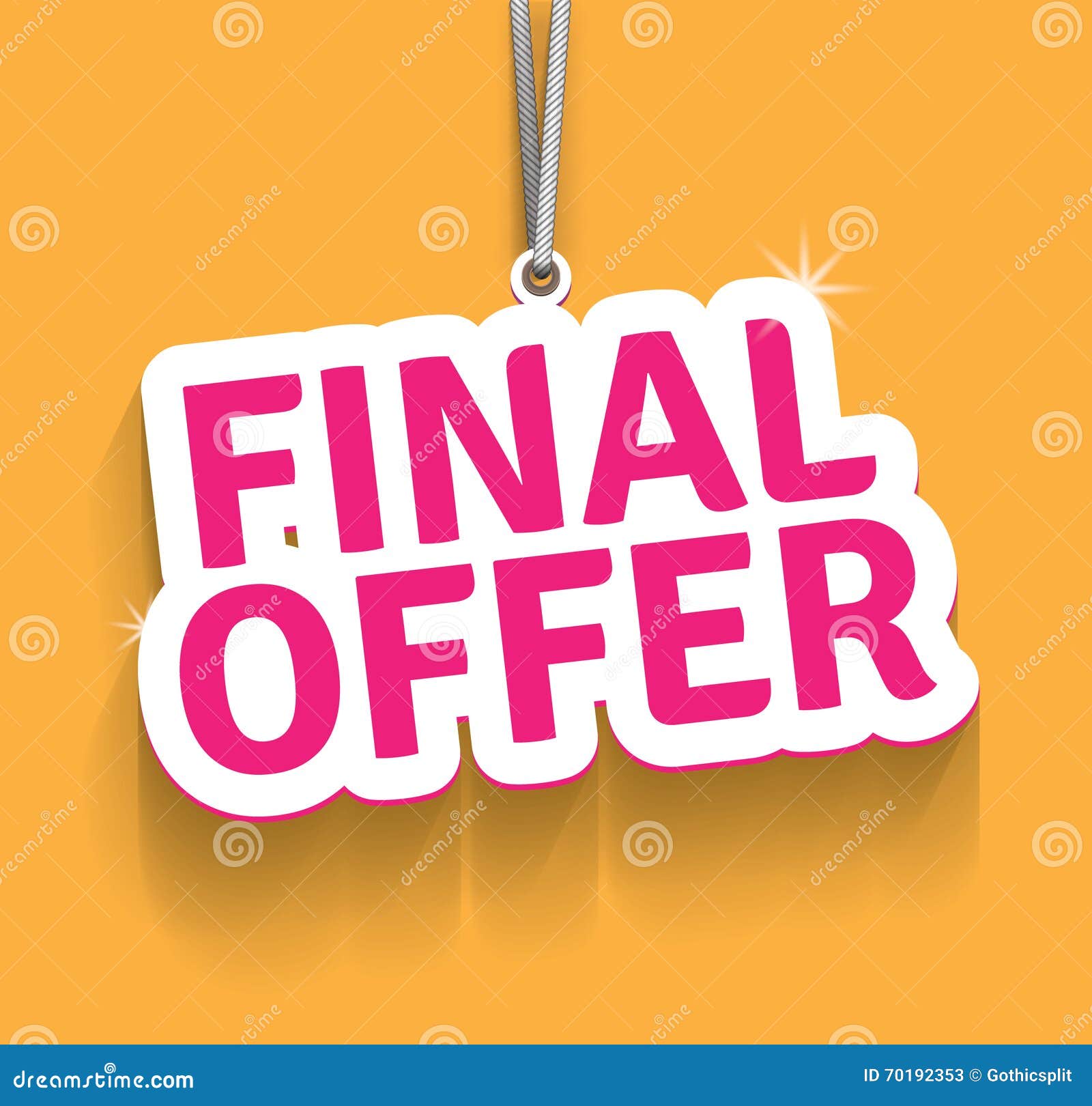 Final Offer. stock vector. Illustration of graphic, shadow - 70192353