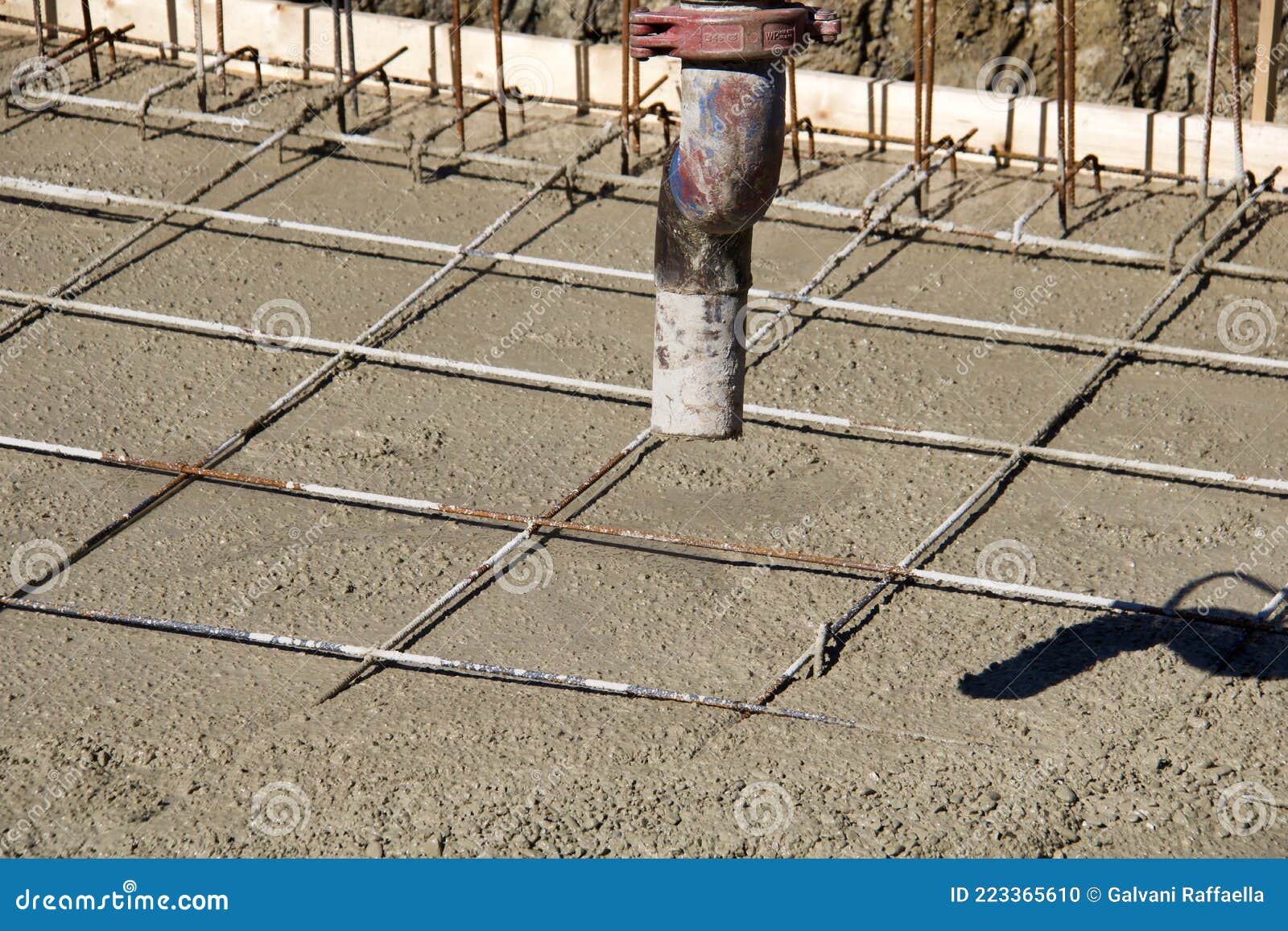 Final Part of Concrete Mixer Arm with Pump Stock Photo - Image of ...