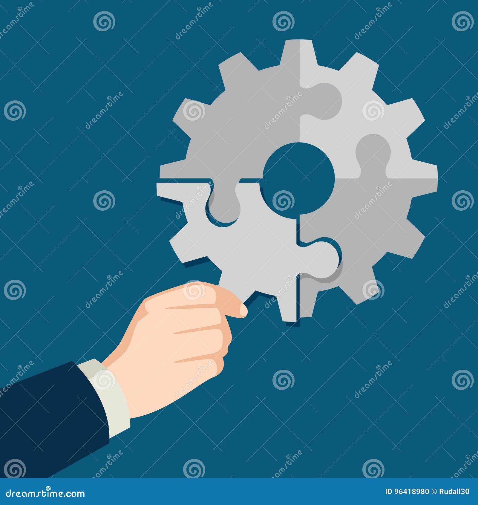 The Final Piece stock vector. Illustration of conceptual - 96418980