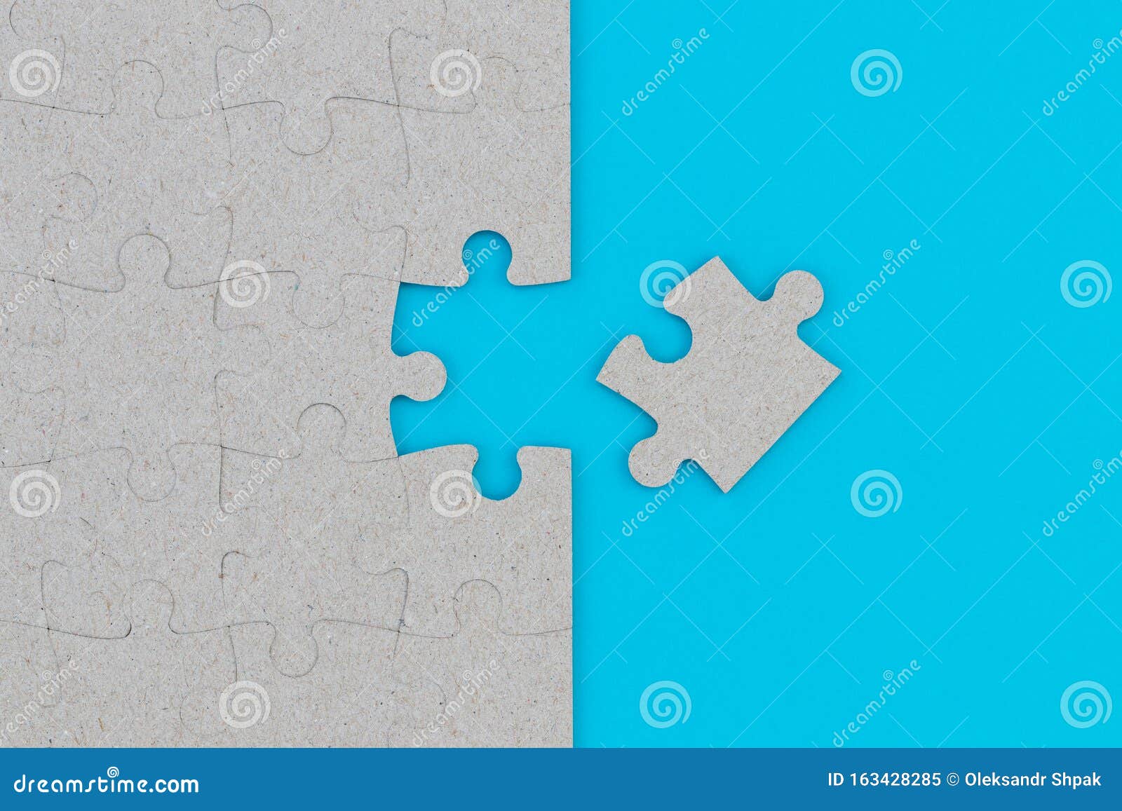 Final Piece of Jigsaw Problem Solution Topic Stock Image - Image of ...