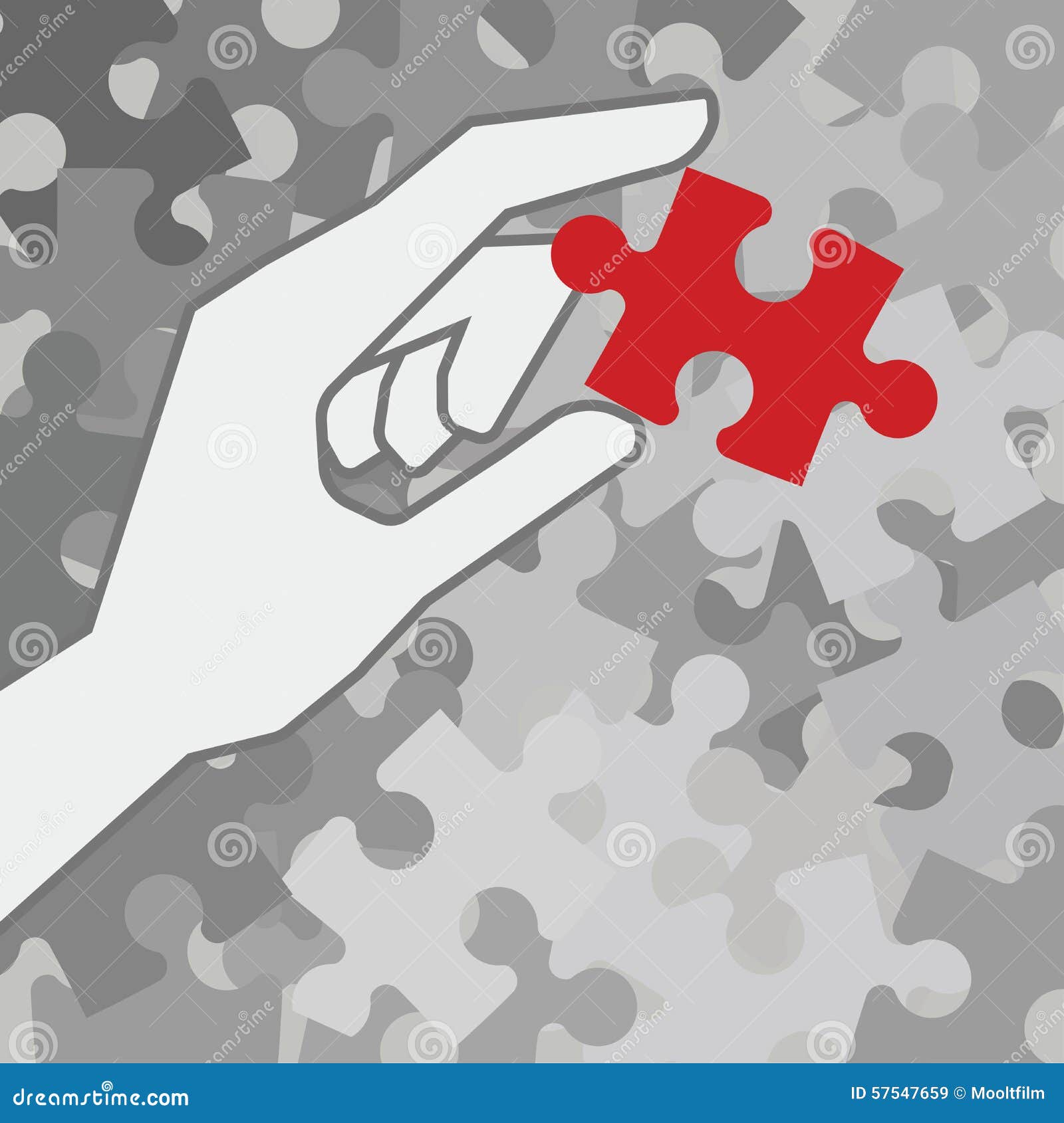Final piece of puzzle stock vector. Illustration of right - 57547659